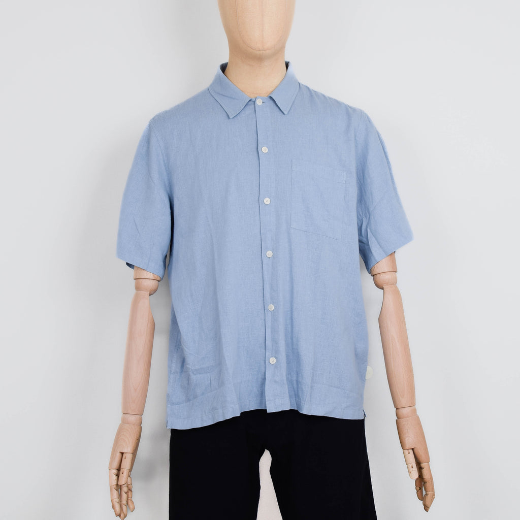 Folk Gabe Shirt - Soft Blue – Liquor Store