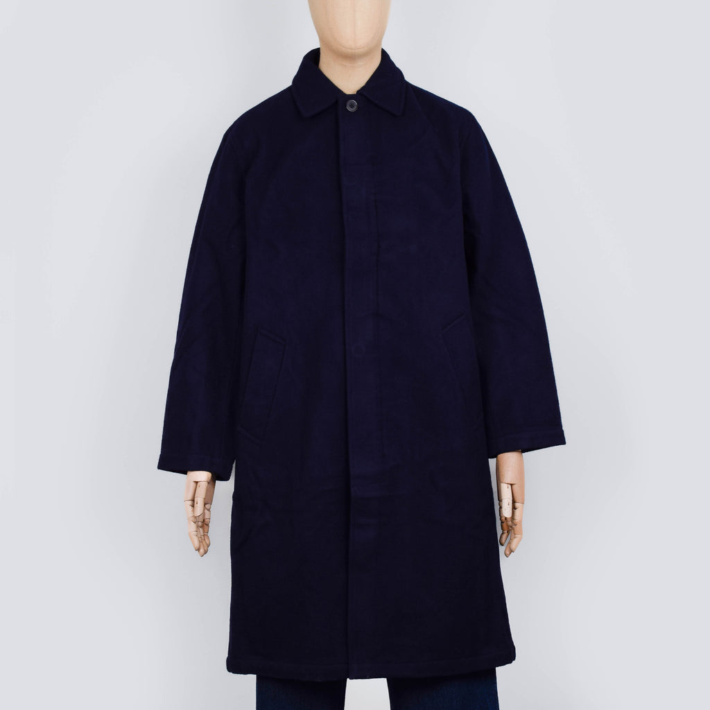 Universal Works Mac Coat Mowbray - Navy – Liquor Store