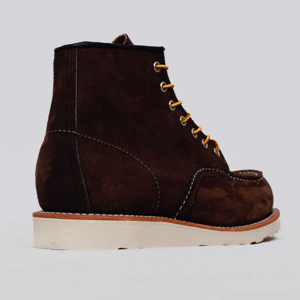 Red Wing 6" Moc Toe - Chocolate Muleskinner Roughout – Liquor Store