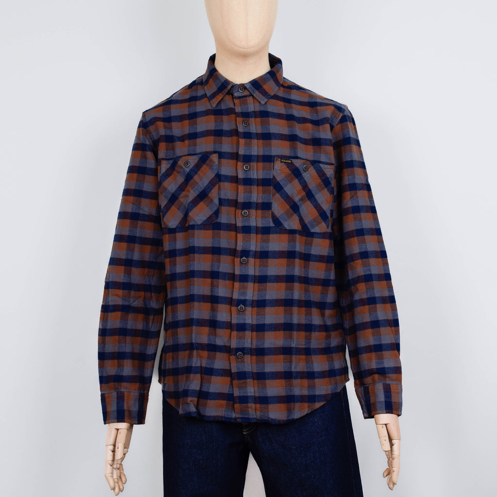 Filson The Rangeland Flannel Shirt - Navy / Orange – Liquor Store