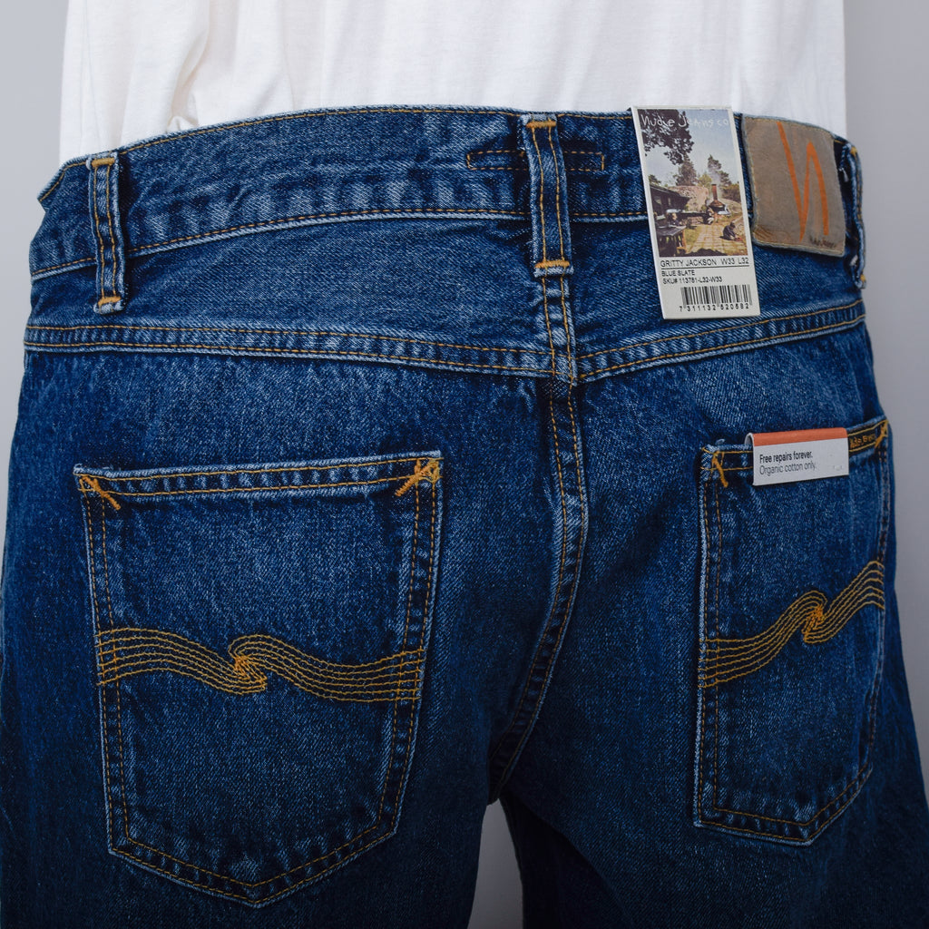 Nudie Jeans Gritty Jackson - Blue Slate – Liquor Store