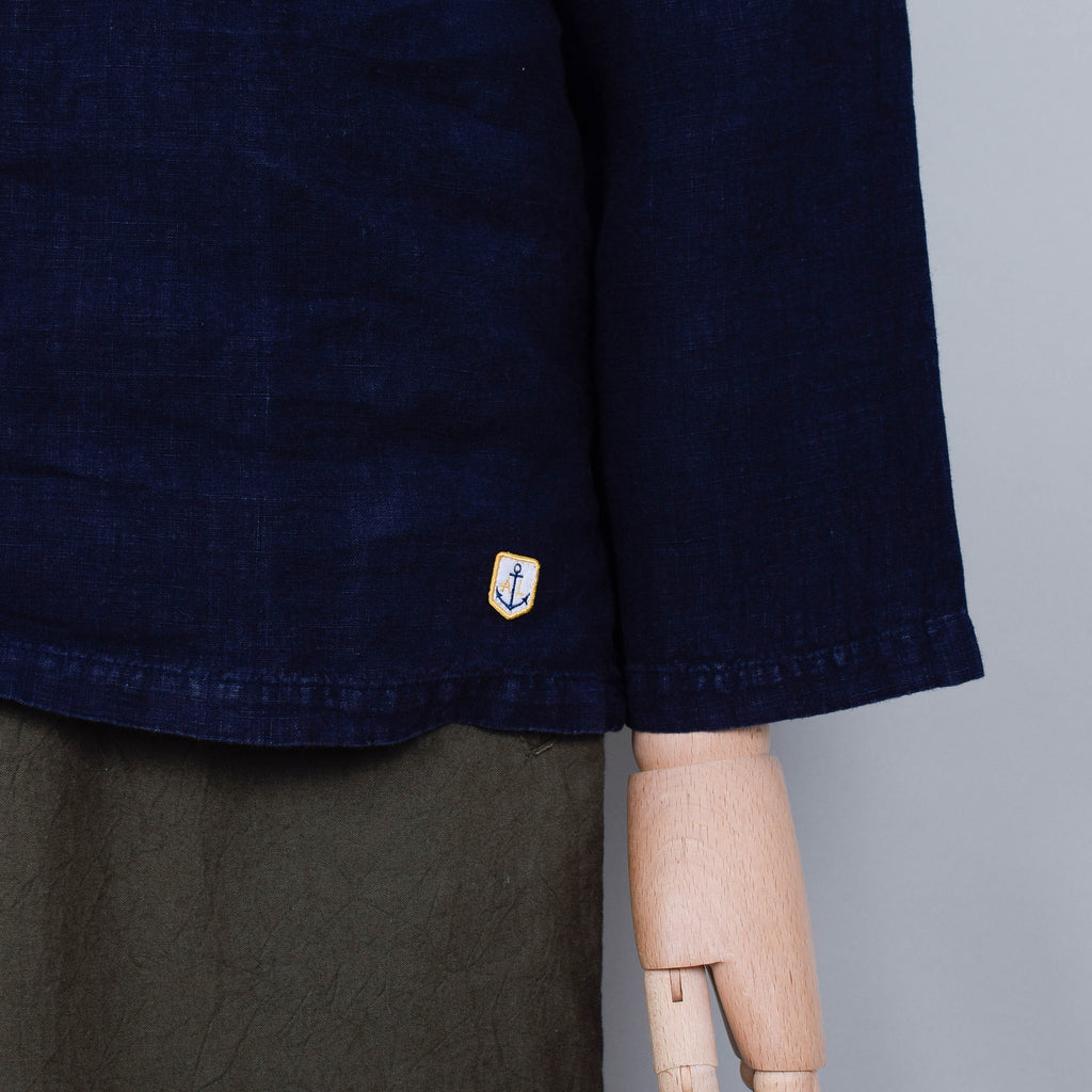 Armor Lux Linen Heritage Smock - Marine Deep Navy Blue – Liquor Store